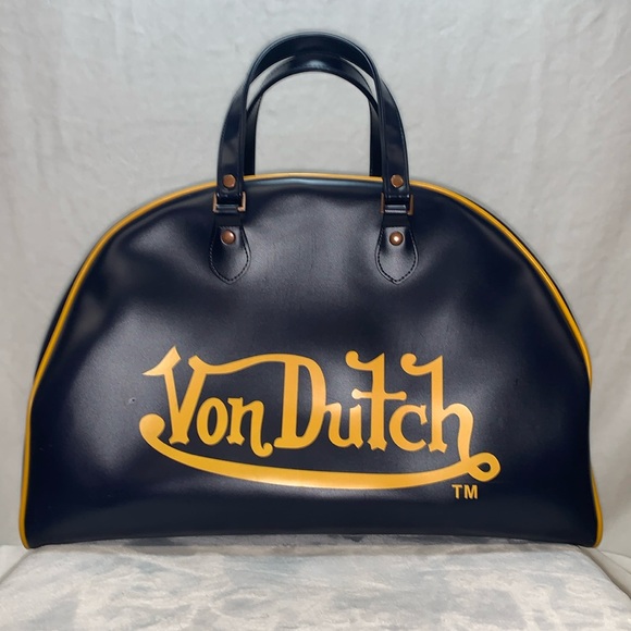 Von Dutch | Bags | Von Dutch Vintage 9s Vinyl Weekender Bowling Bag ...